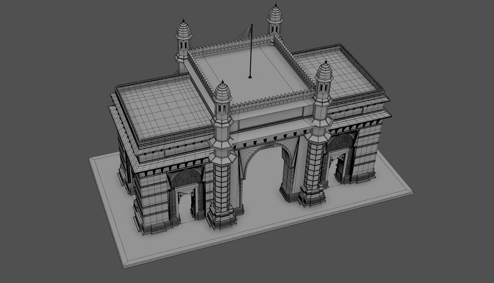 3D Mumbai The Gateway Of India Model - TurboSquid 2336354