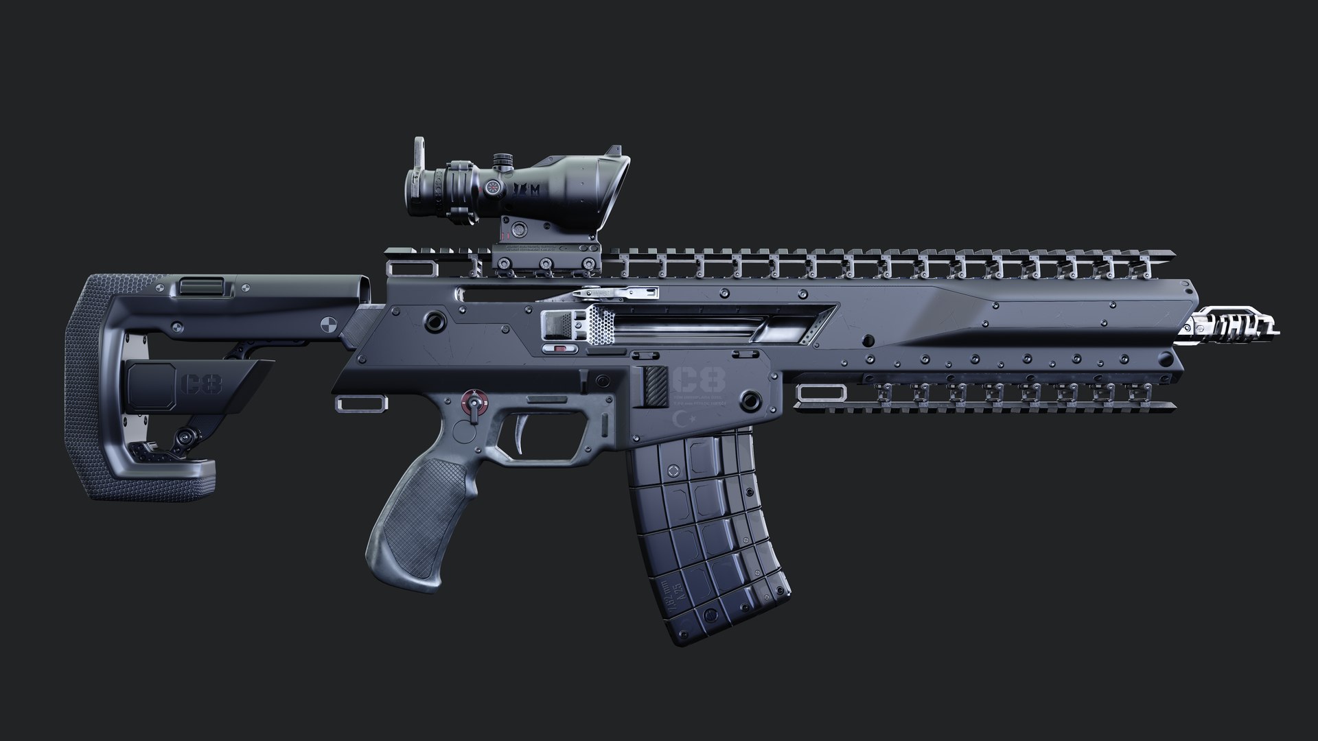 3D C8 Assault Rifle Model - TurboSquid 2331604
