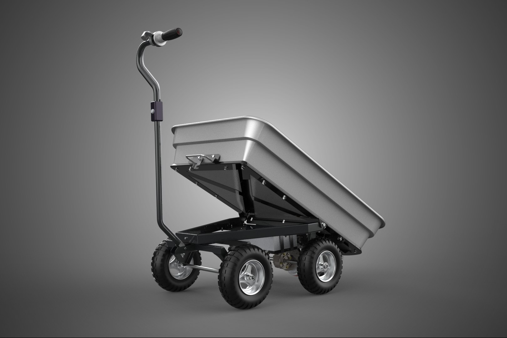 MOTORIZED PLASTIC BIN TUB TRAY GARDEN UTILITY CART WAGON TROLLEY Model ...