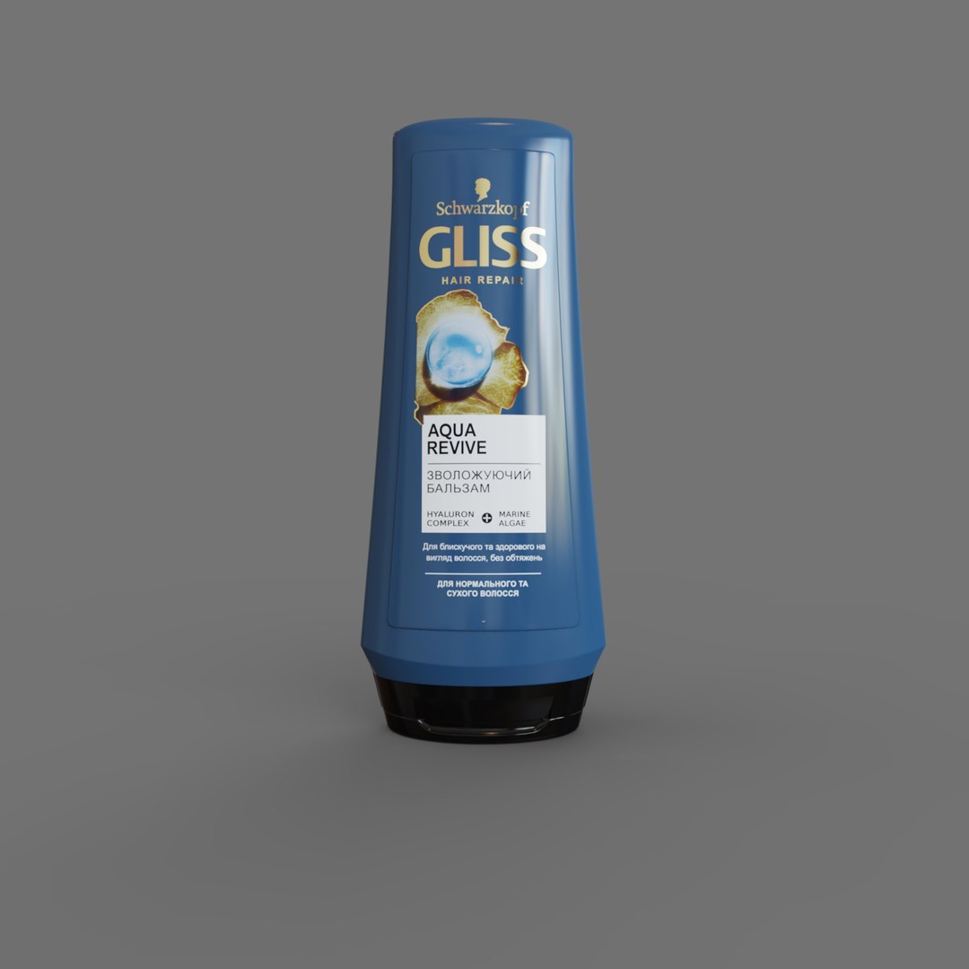 Balsam Schwarzkopf Gliss Aqua Revive 200ml 3D Model - TurboSquid 2281539