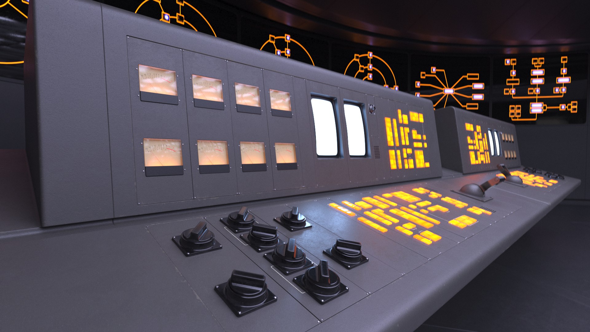 Sci-fi Control Room Interior 3D - TurboSquid 2142982