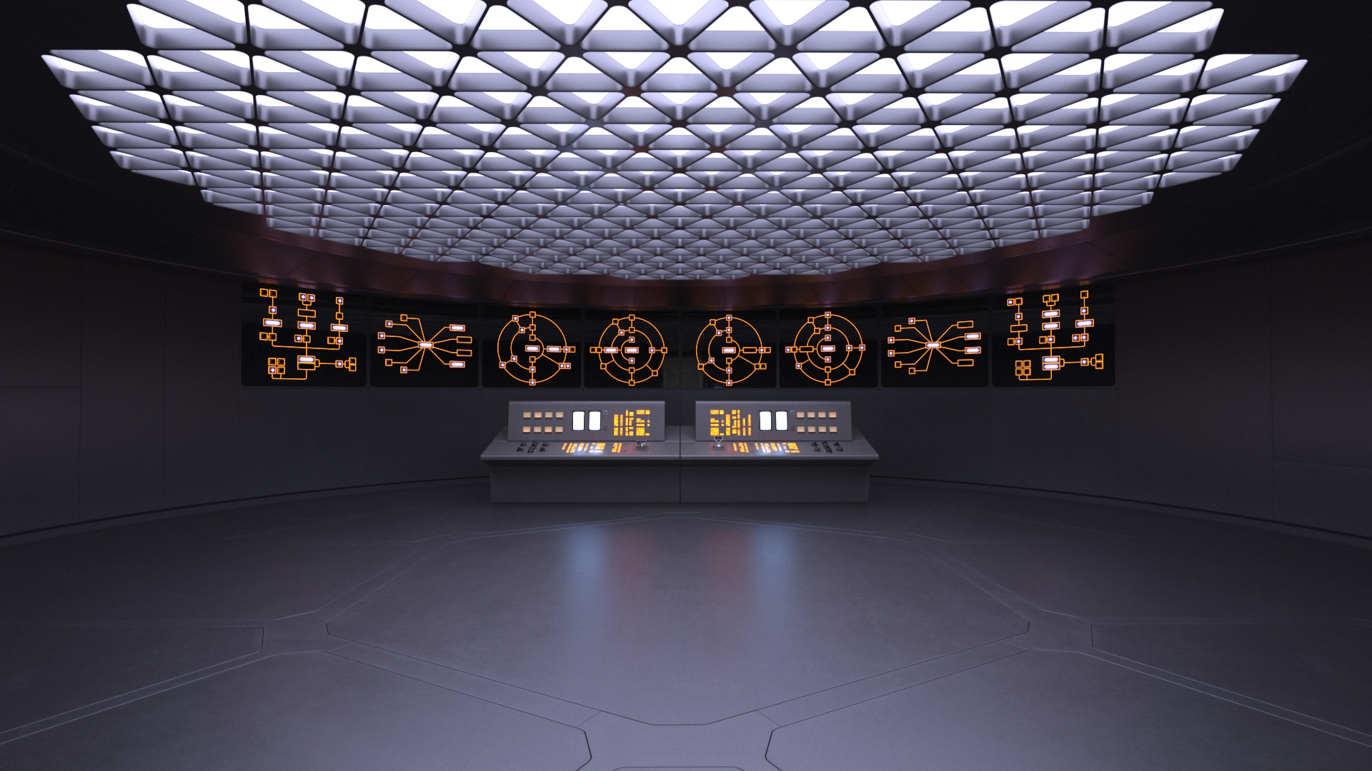 Sci-fi Control Room Interior 3D - TurboSquid 2142982