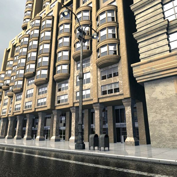 street buildings 3d max