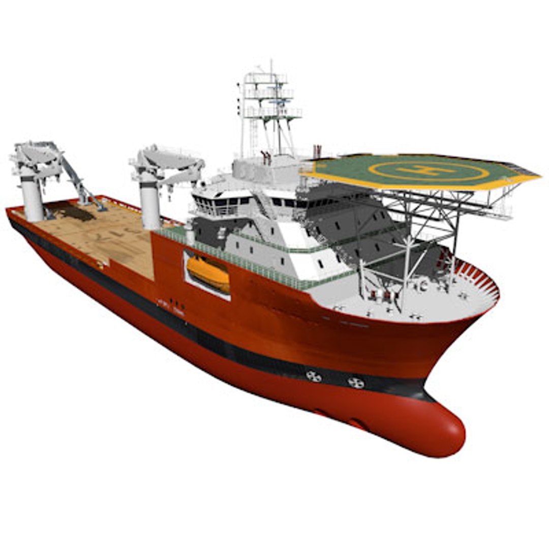 Offshore Construction Vessel 3d 3ds
