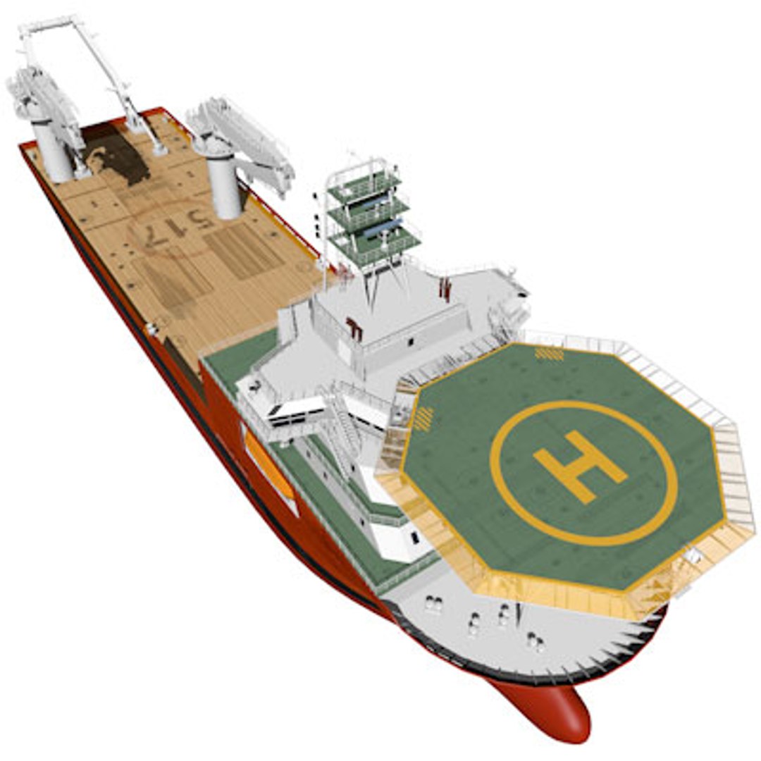 Offshore Construction Vessel 3d 3ds