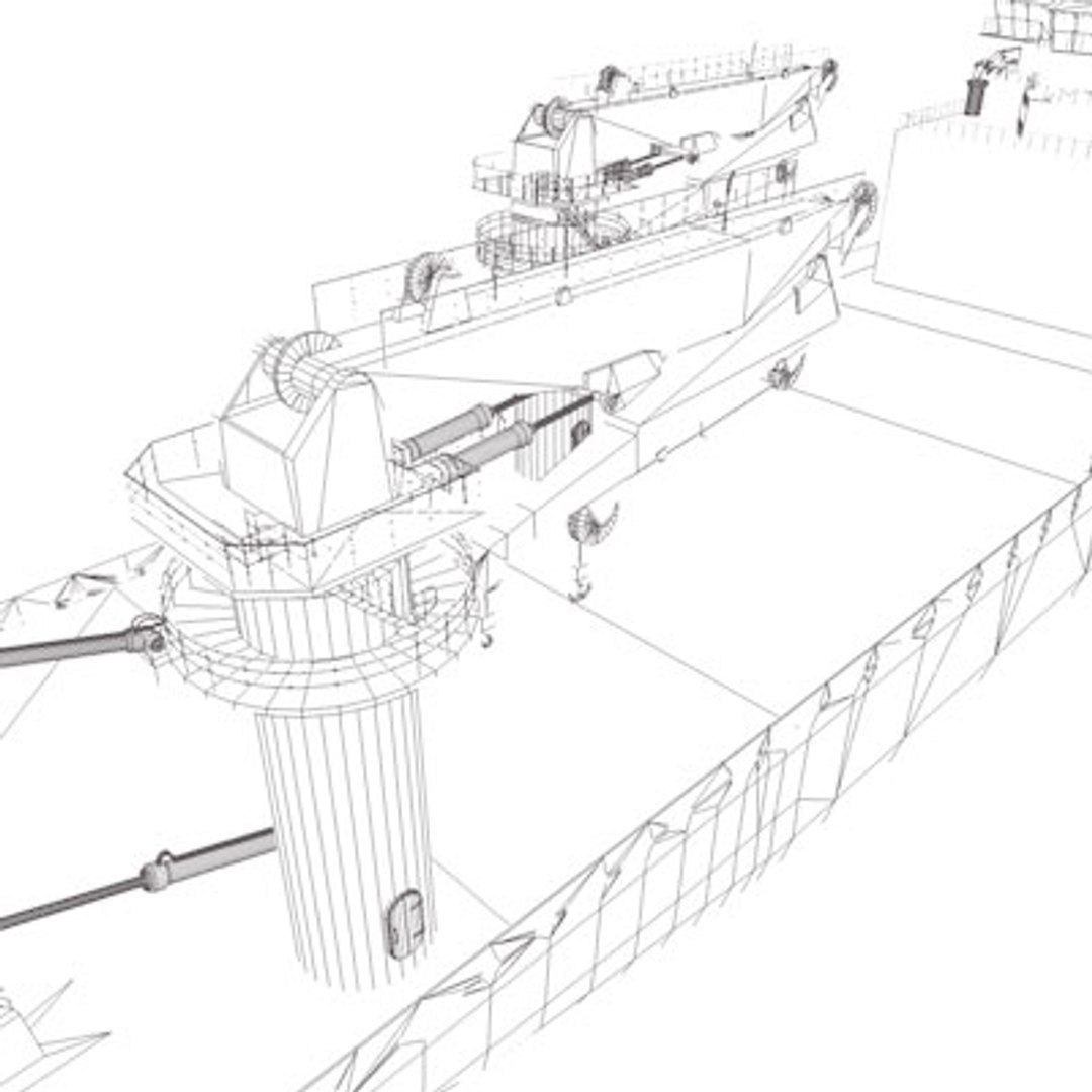 Offshore Construction Vessel 3d 3ds