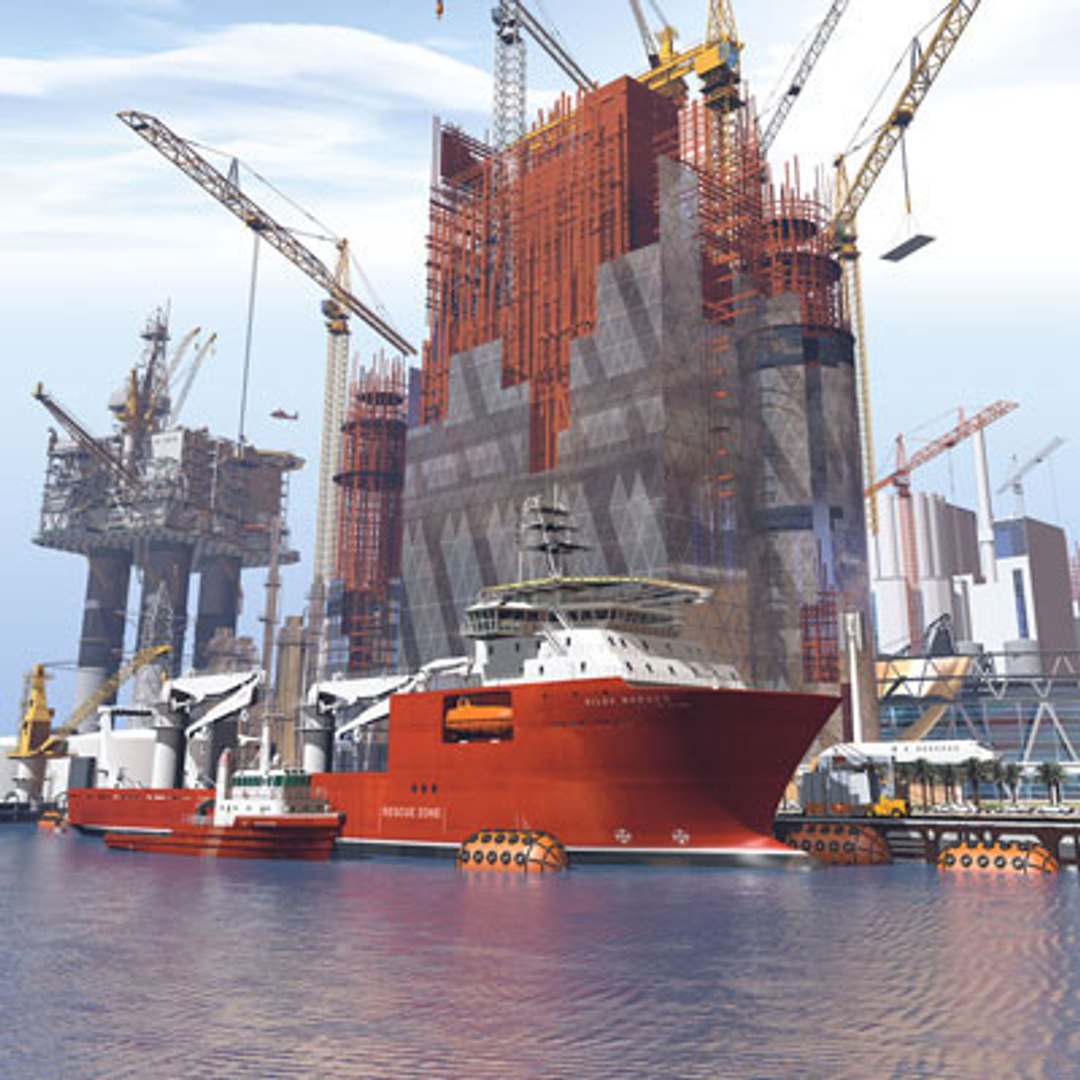 Offshore Construction Vessel 3d 3ds