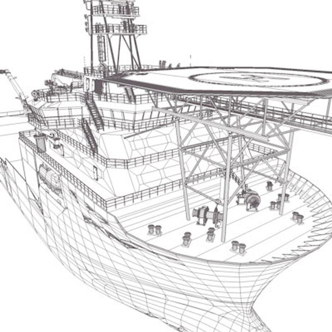 Offshore Construction Vessel 3d 3ds