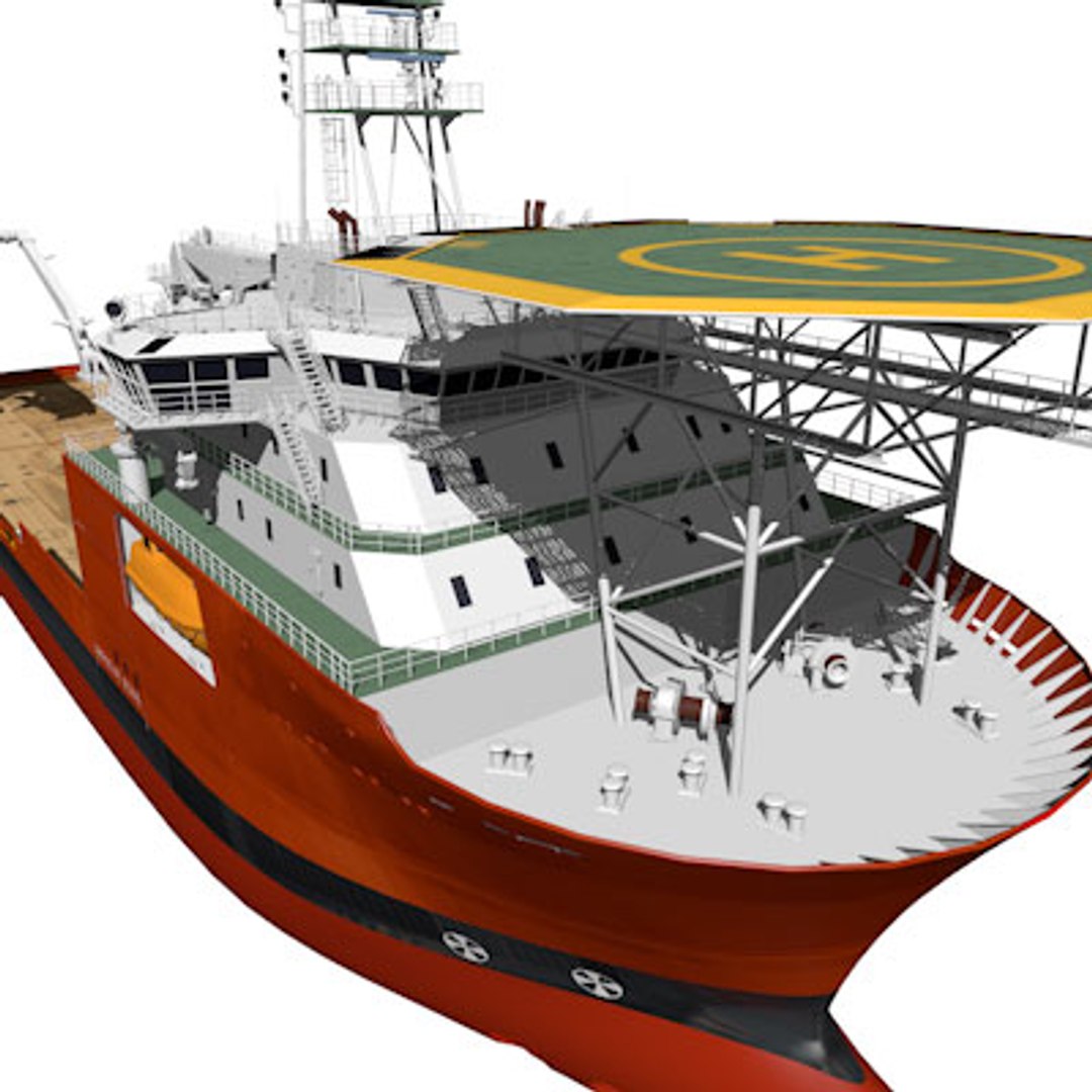 Offshore Construction Vessel 3d 3ds