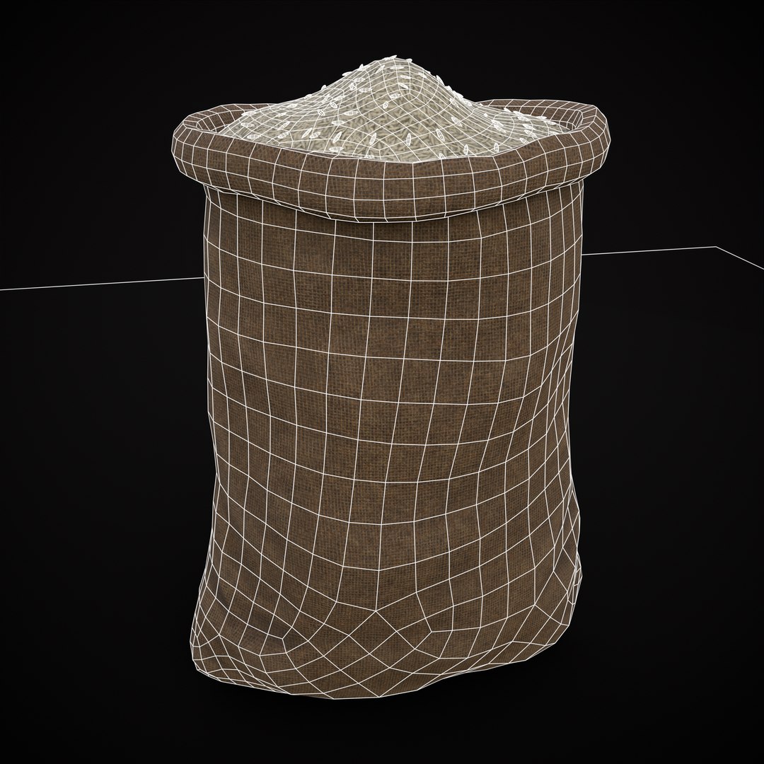 Burlap Sacks Of Rice Model - TurboSquid 2240617