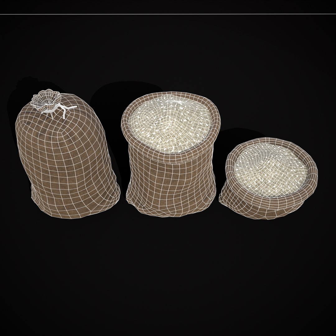 Burlap Sacks Of Rice Model - TurboSquid 2240617