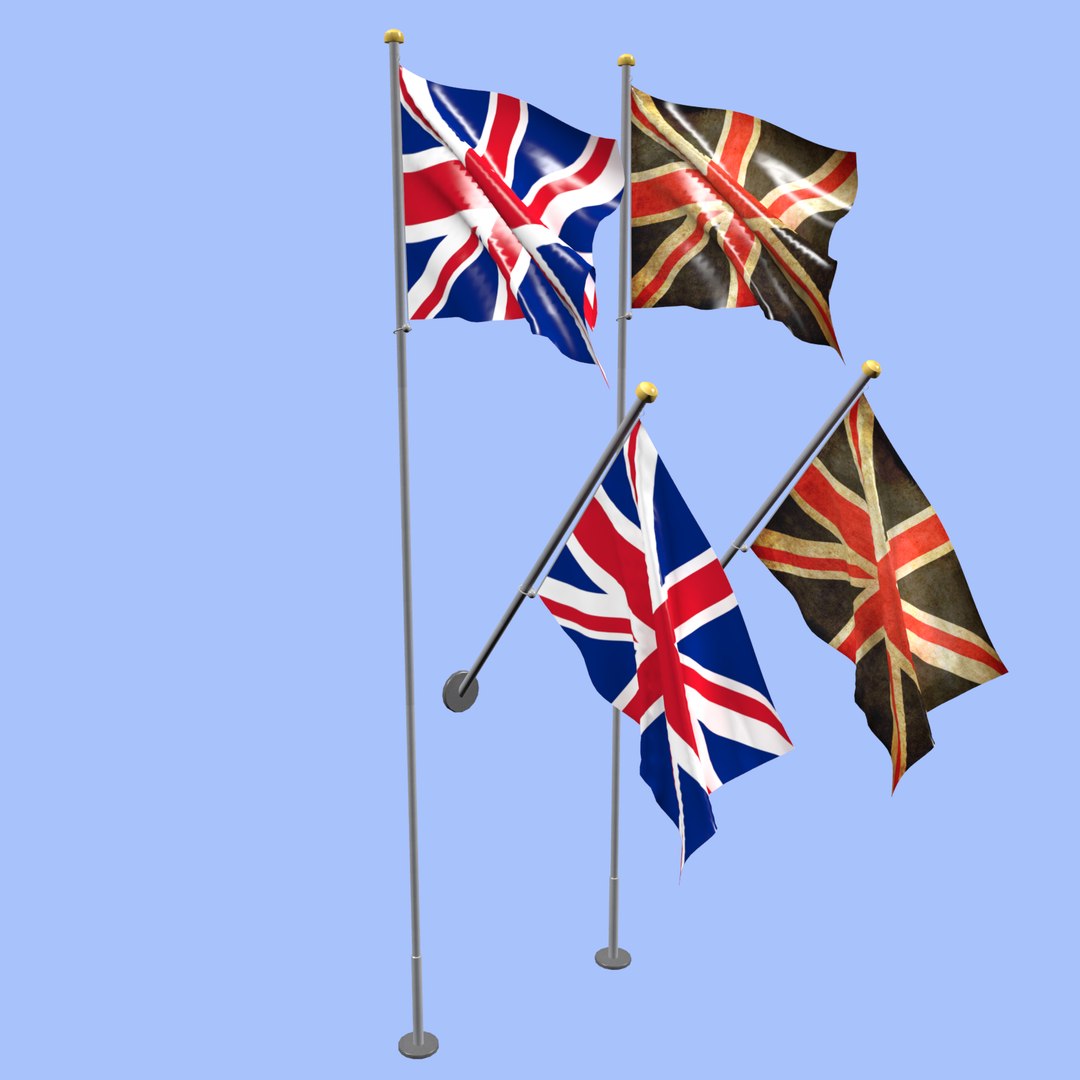 United kingdom uk flag 3D model - TurboSquid 1166235