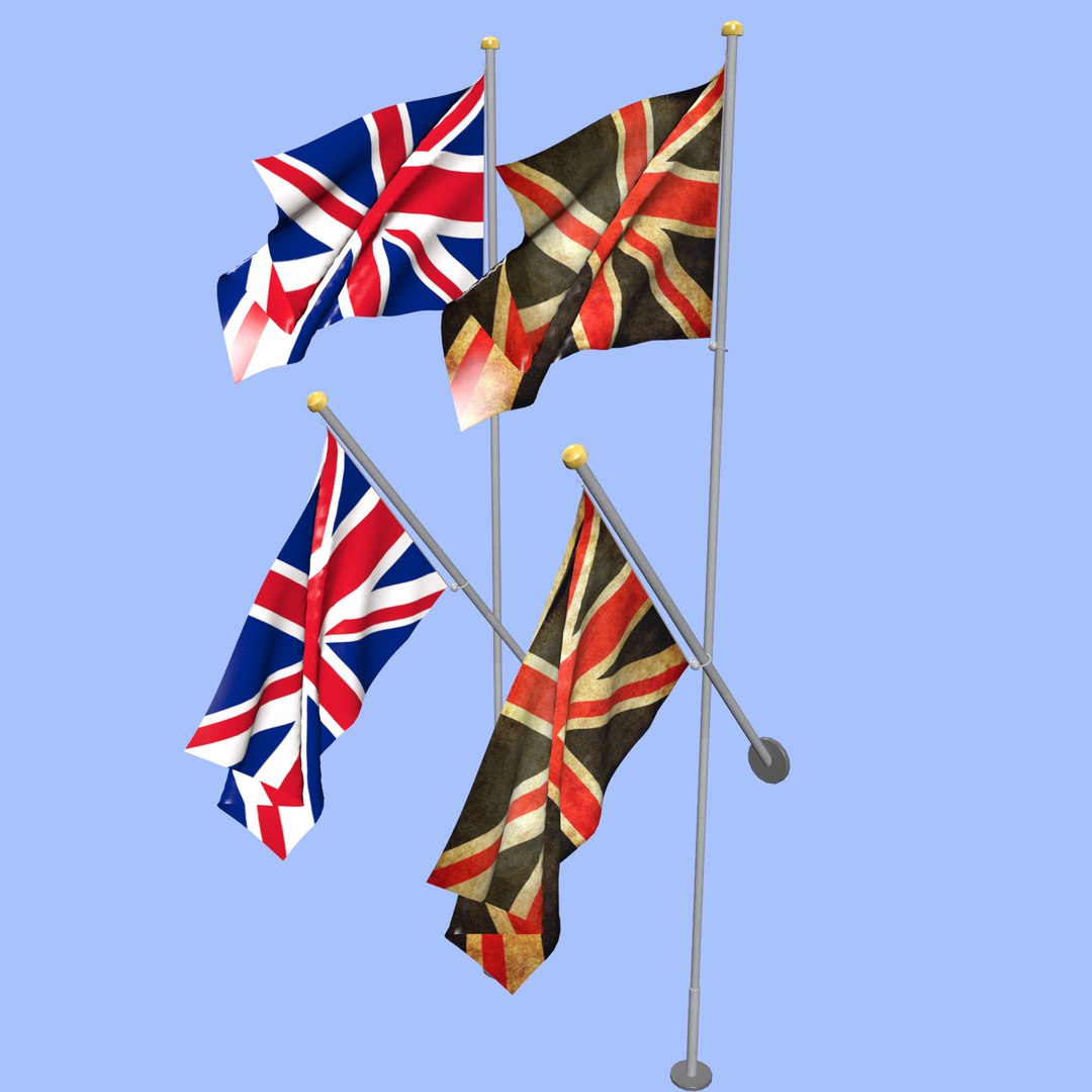 United kingdom uk flag 3D model - TurboSquid 1166235