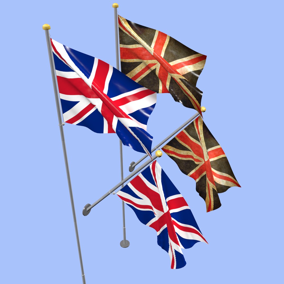 United kingdom uk flag 3D model - TurboSquid 1166235