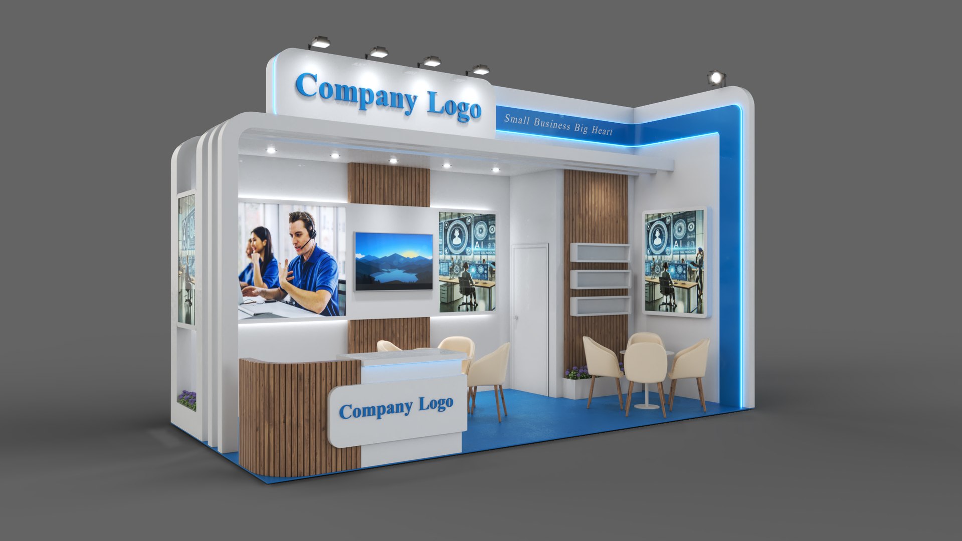 Exhibition Booth Model - TurboSquid 2330449
