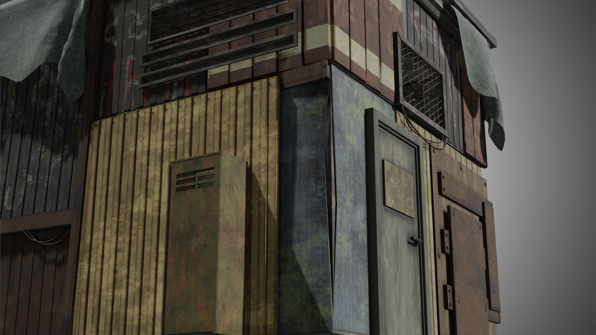 Rusty Building Warehouse Abandoned - Low Poly Realistic Model - TurboSquid 2002628