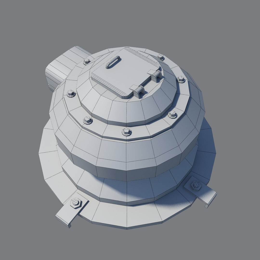 3d Sci Fi Turret