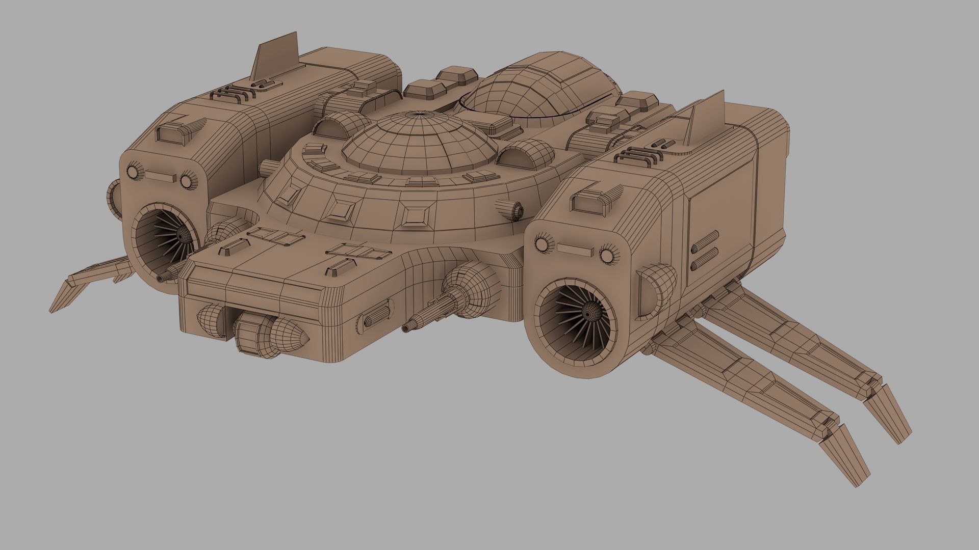 Futuristic Spacecraft 3D Model - TurboSquid 1910729