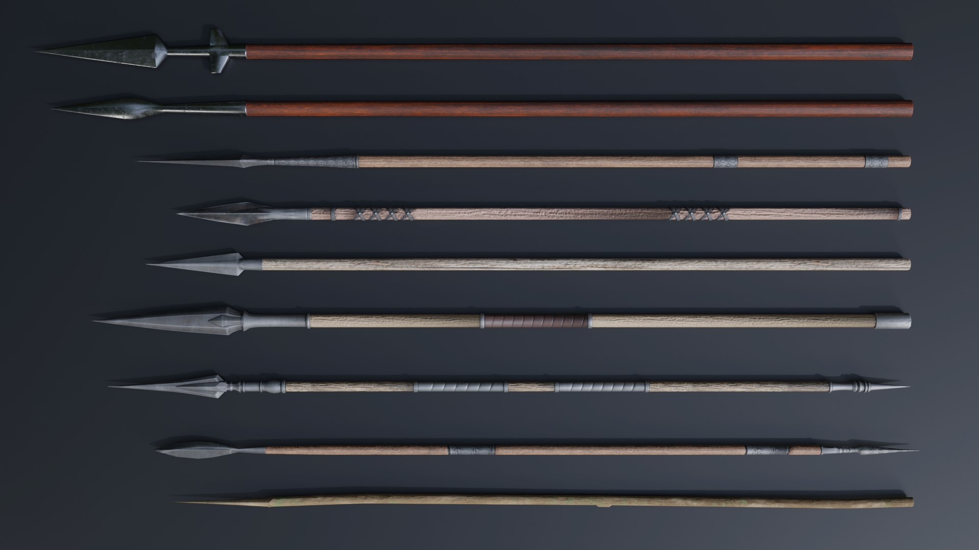 Medieval Spears 3D - TurboSquid 2085709