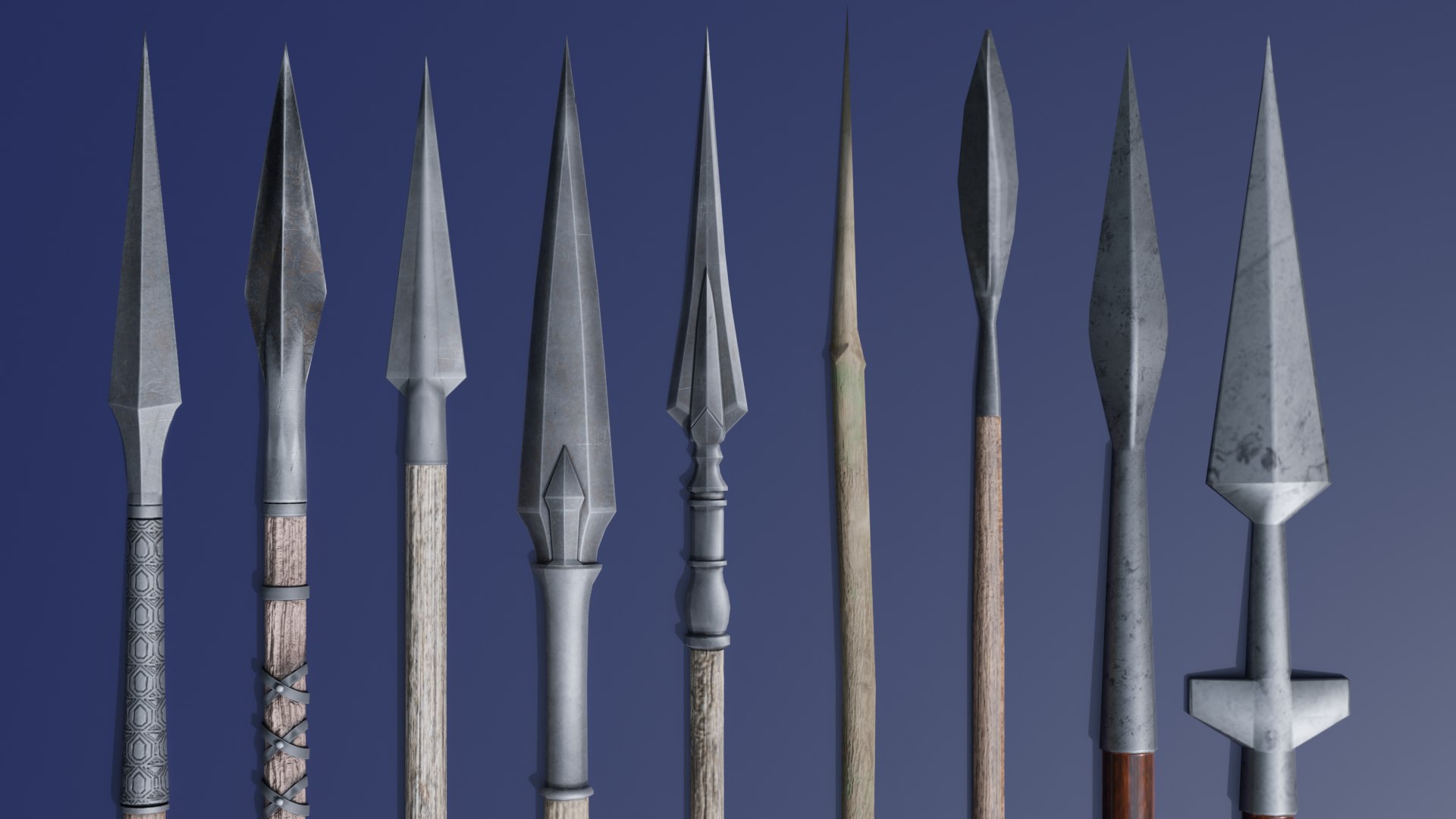 Medieval Spears 3D - TurboSquid 2085709