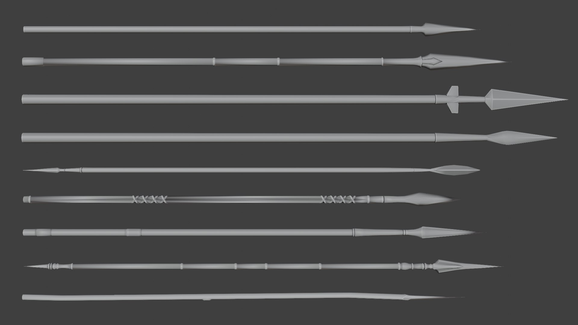 Medieval Spears 3D - TurboSquid 2085709