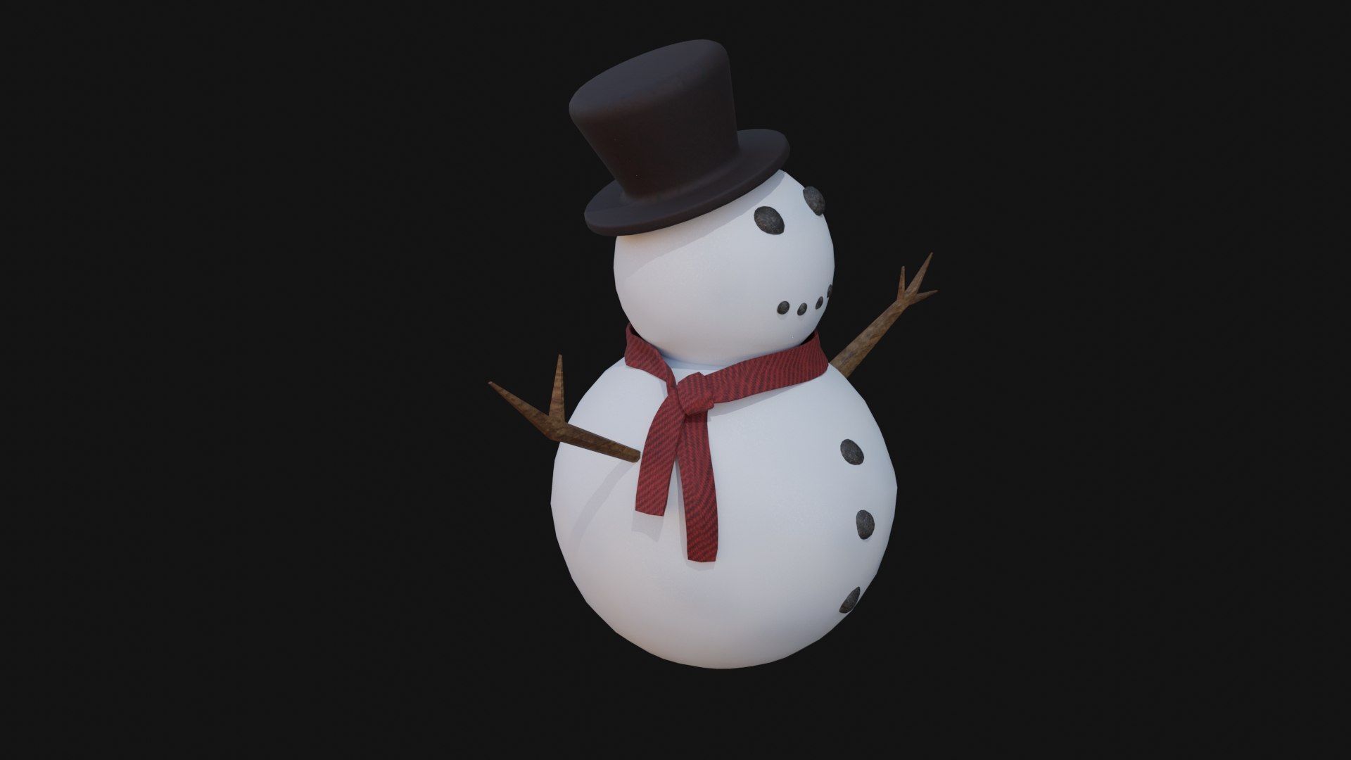 3D Snowman - TurboSquid 2230742