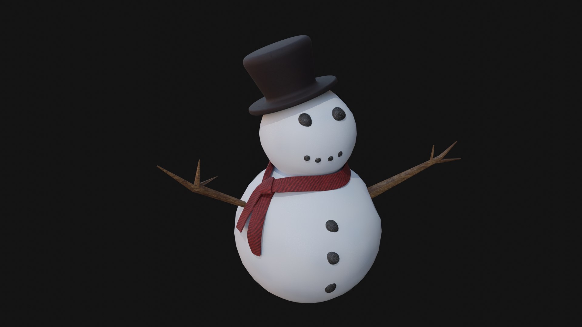 3D Snowman - TurboSquid 2230742