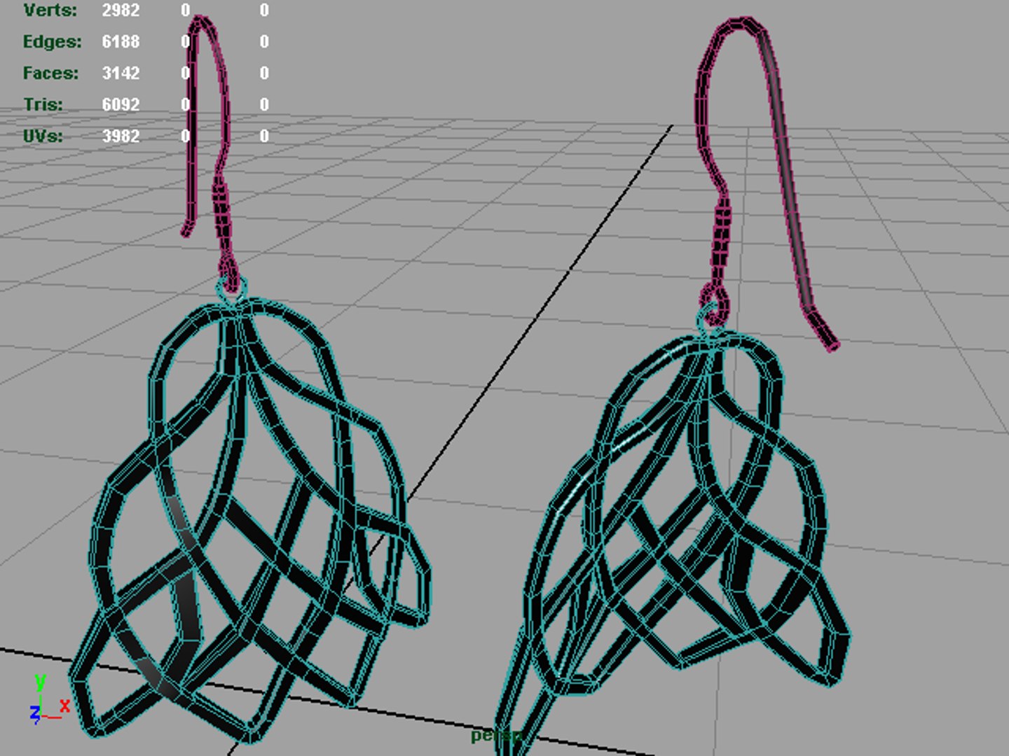 Celtic Knot Earrings 3d Obj