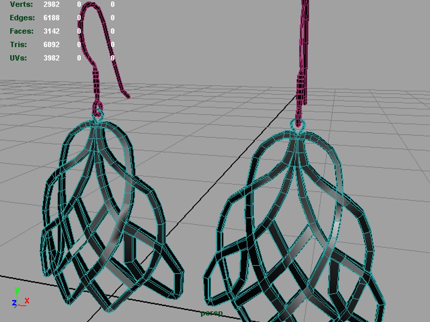 Celtic Knot Earrings 3d Obj