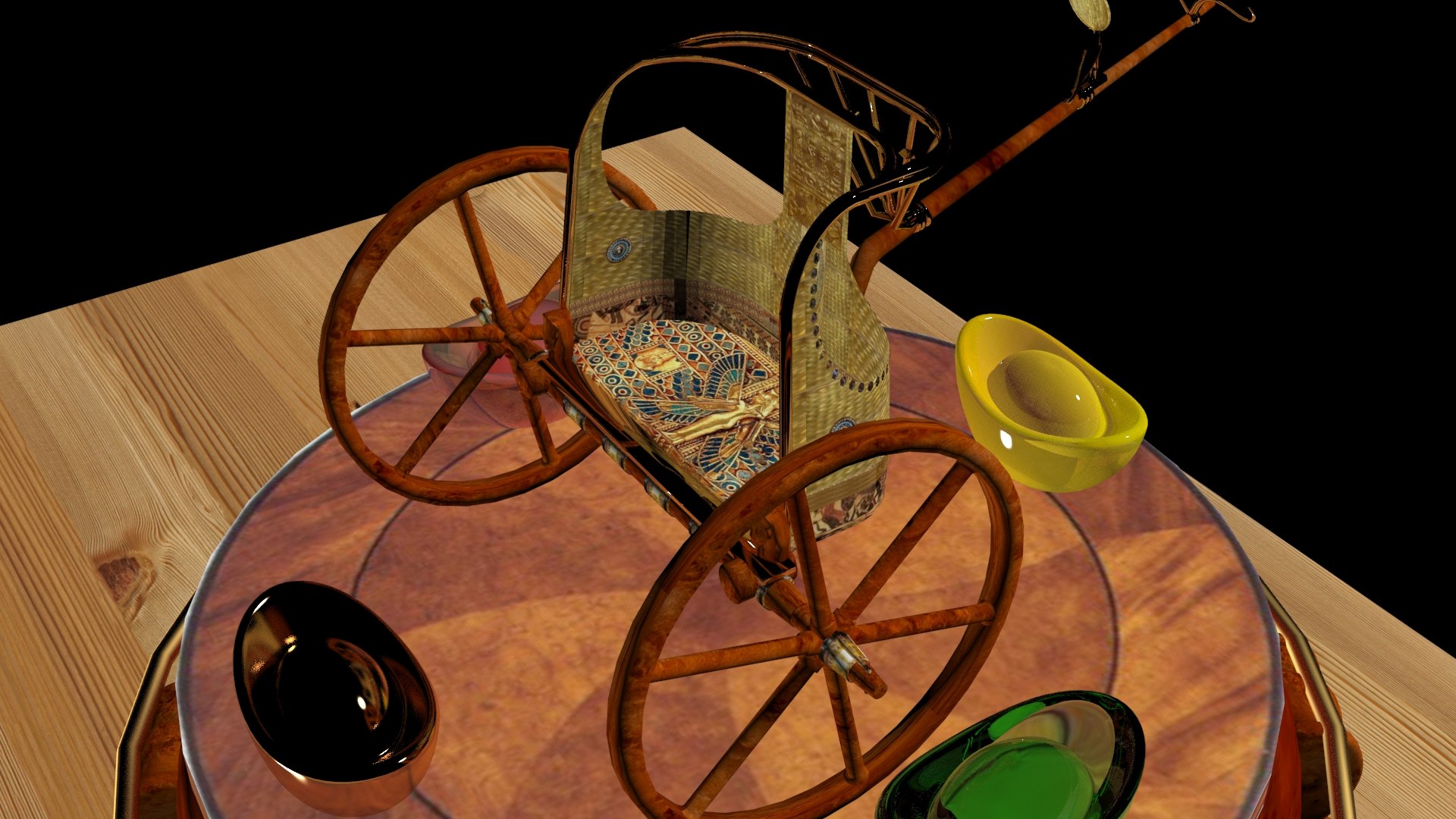 3D Egyptian Chariot Model - TurboSquid 2057671