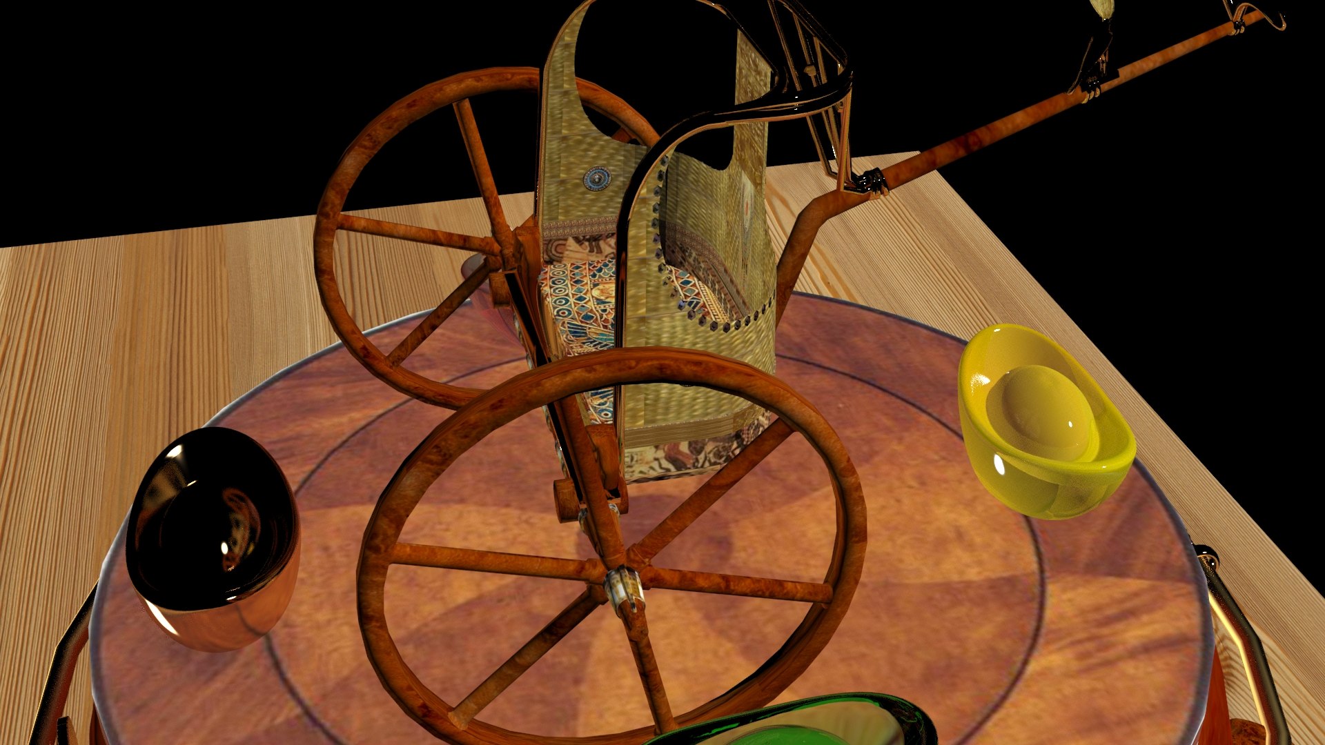 3D Egyptian Chariot Model - TurboSquid 2057671