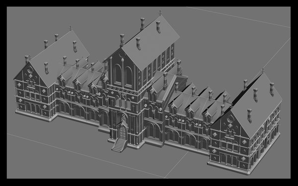 3d mansion manor old building