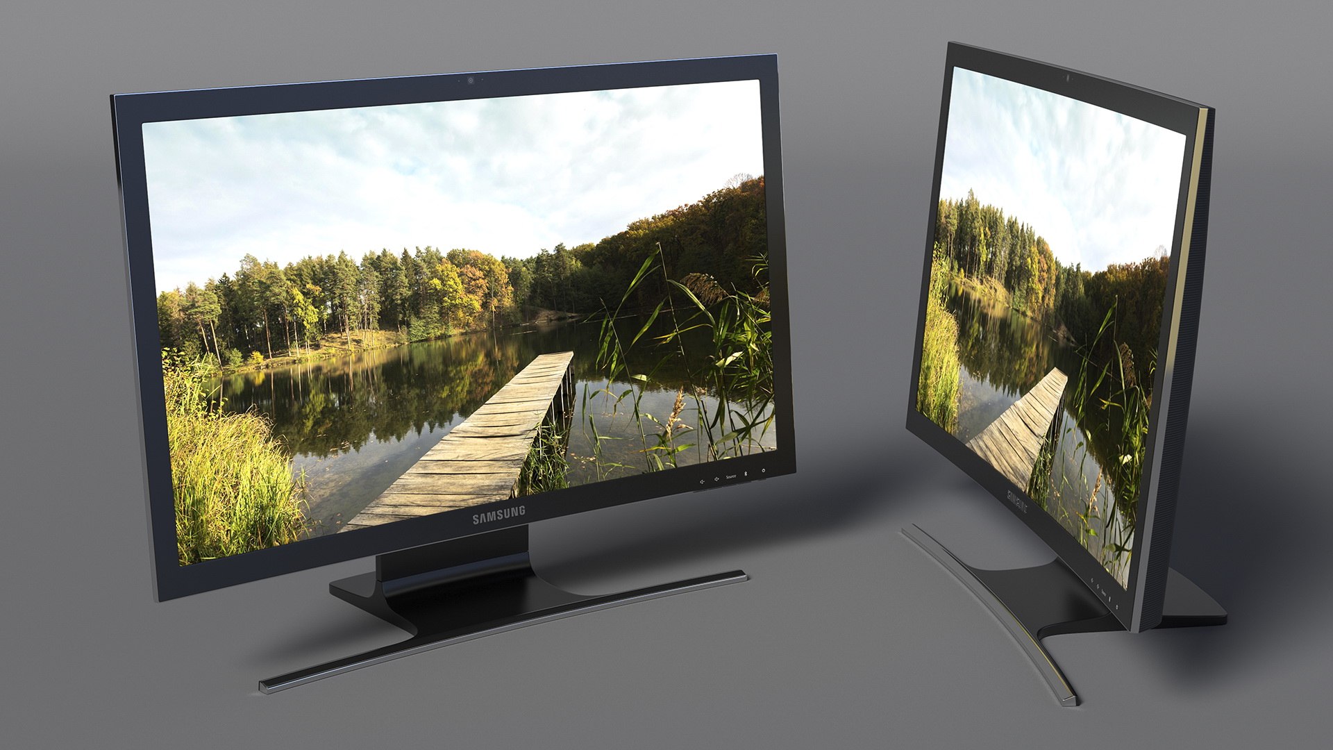 Curved Screen PC Samsung ATIV One 7 3D Model - TurboSquid 2217433