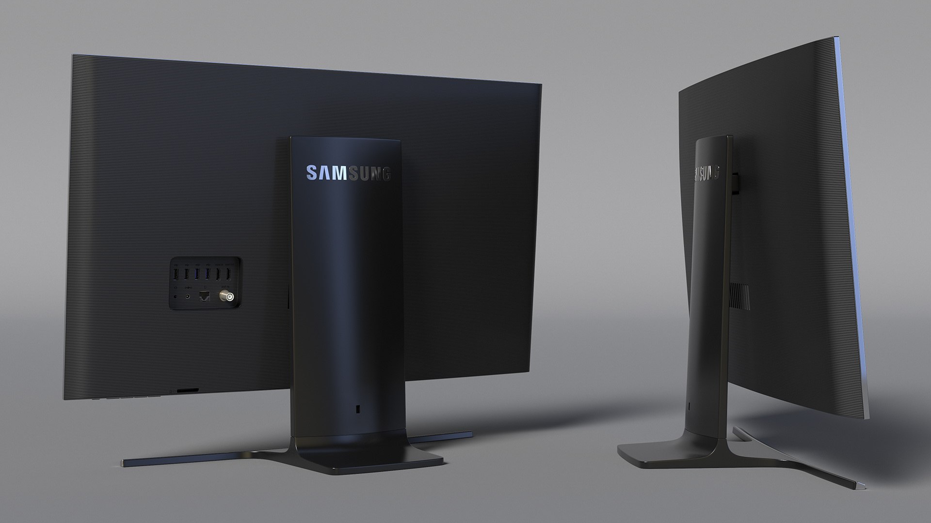 Curved Screen PC Samsung ATIV One 7 3D Model - TurboSquid 2217433