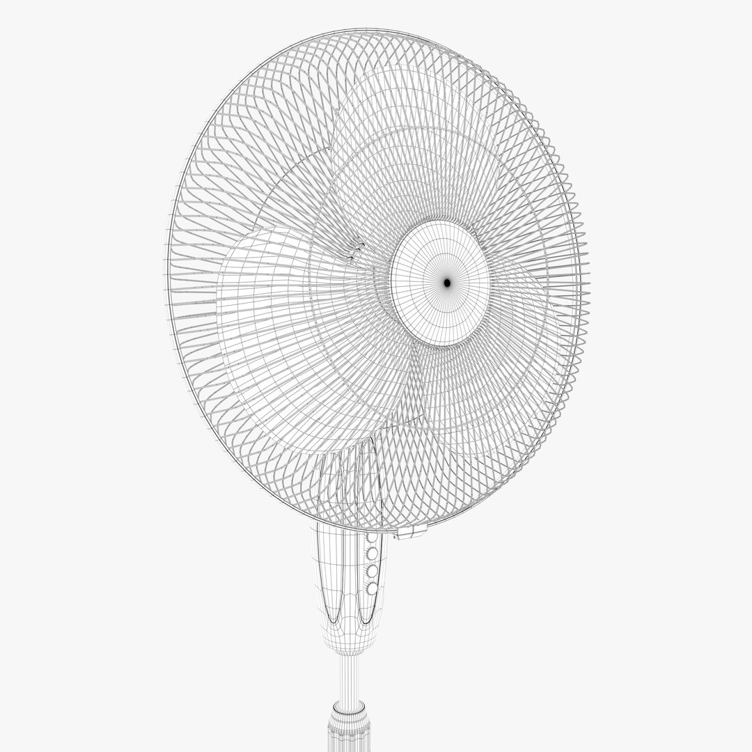 Blue Pedestal Fan 3D - TurboSquid 2174391