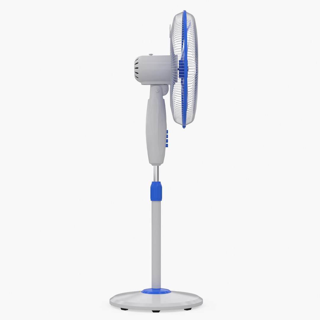 Blue Pedestal Fan 3D - TurboSquid 2174391