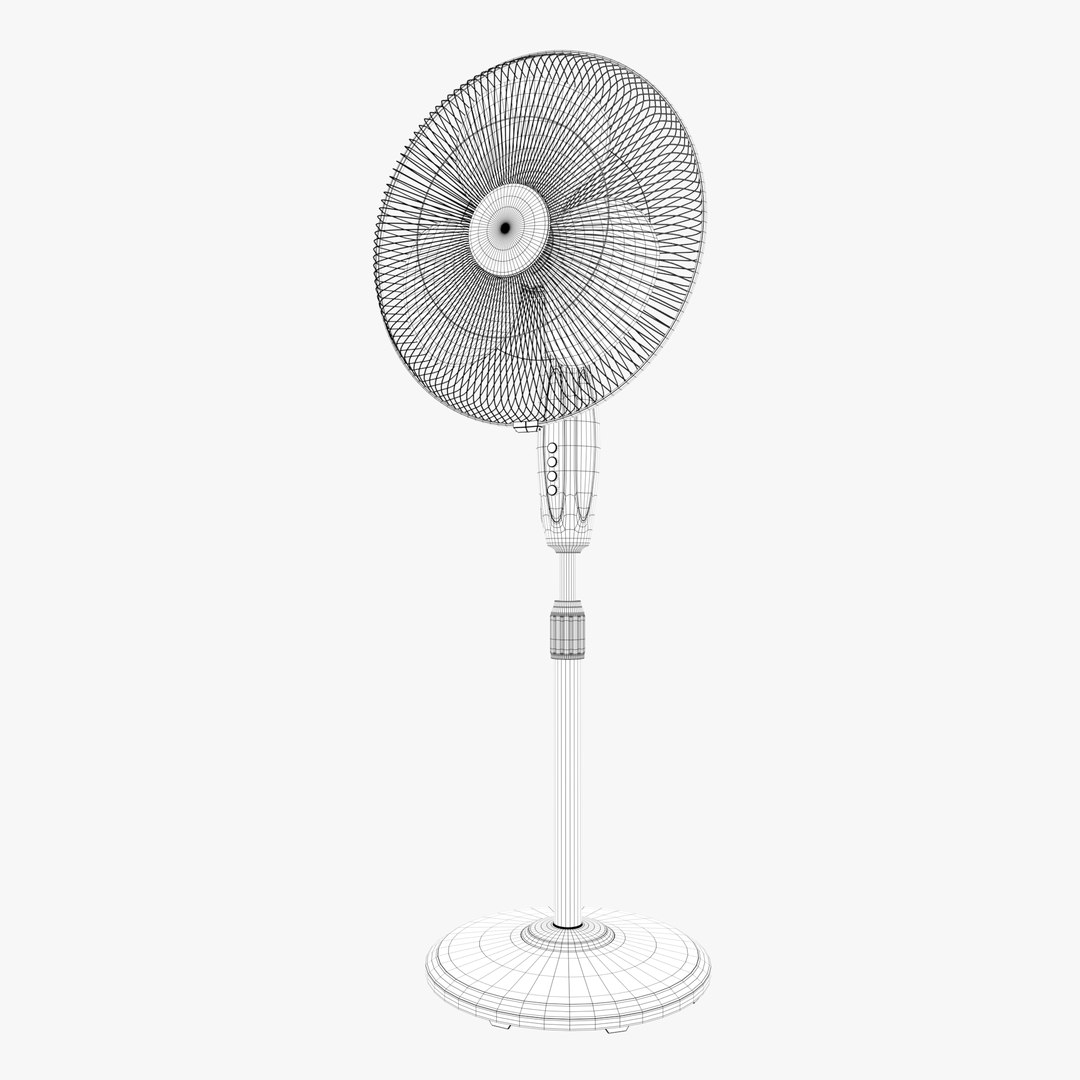 Blue Pedestal Fan 3D - TurboSquid 2174391