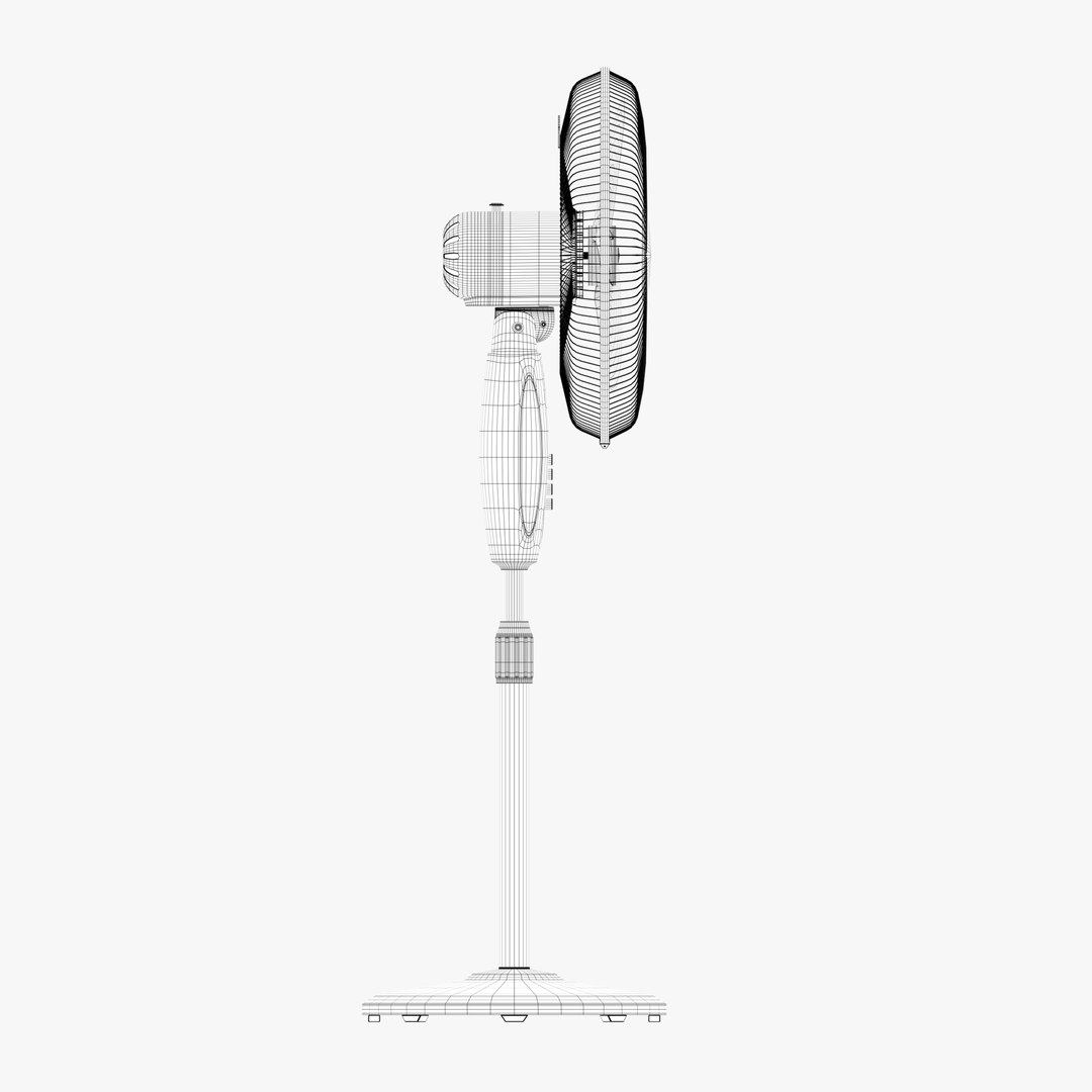 Blue Pedestal Fan 3D - TurboSquid 2174391