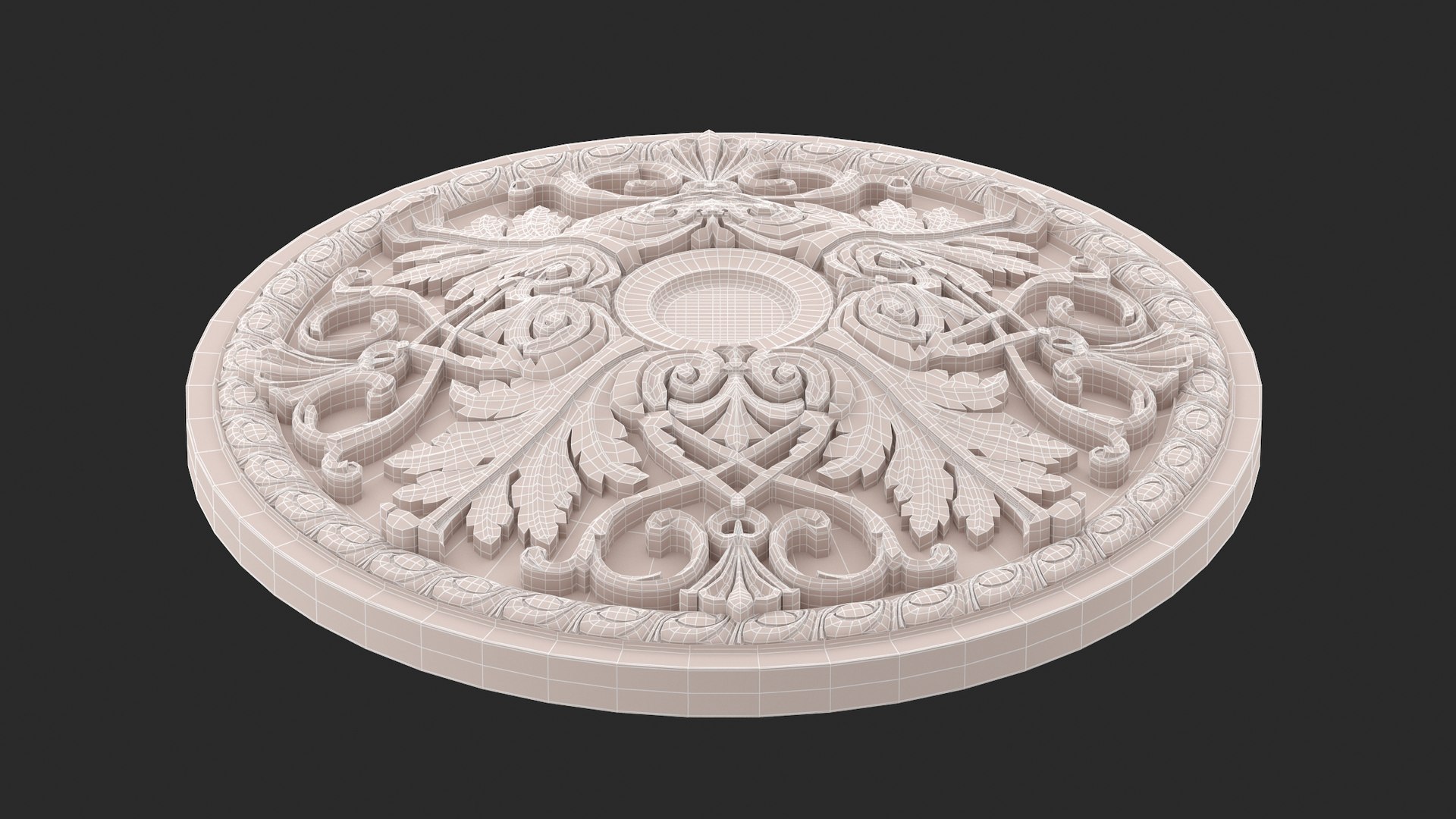 3D Classic Ceiling Medallion 38 Model - TurboSquid 1789819