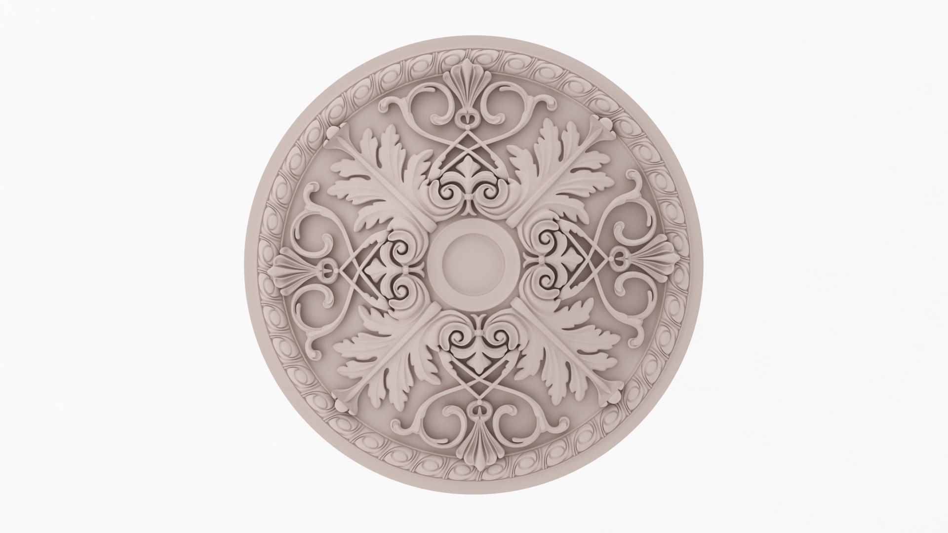 3D Classic Ceiling Medallion 38 Model - TurboSquid 1789819