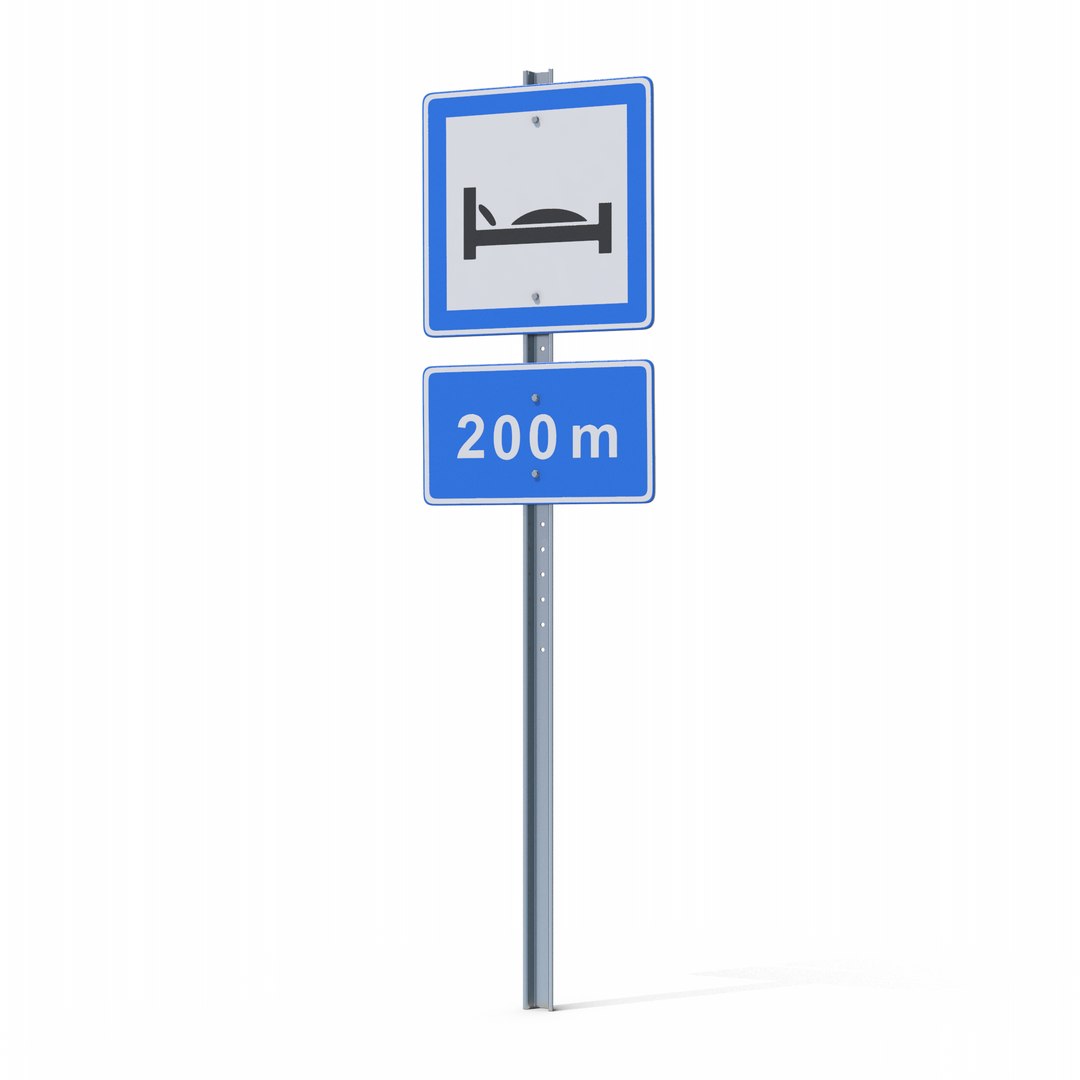 Hotel Road Sign 3D Model - TurboSquid 2103314