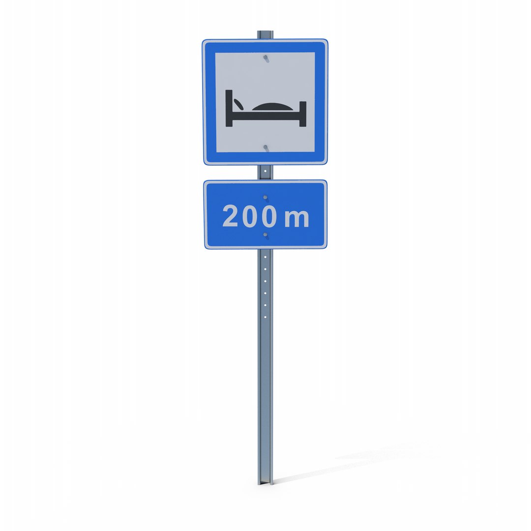 Hotel Road Sign 3D Model - TurboSquid 2103314