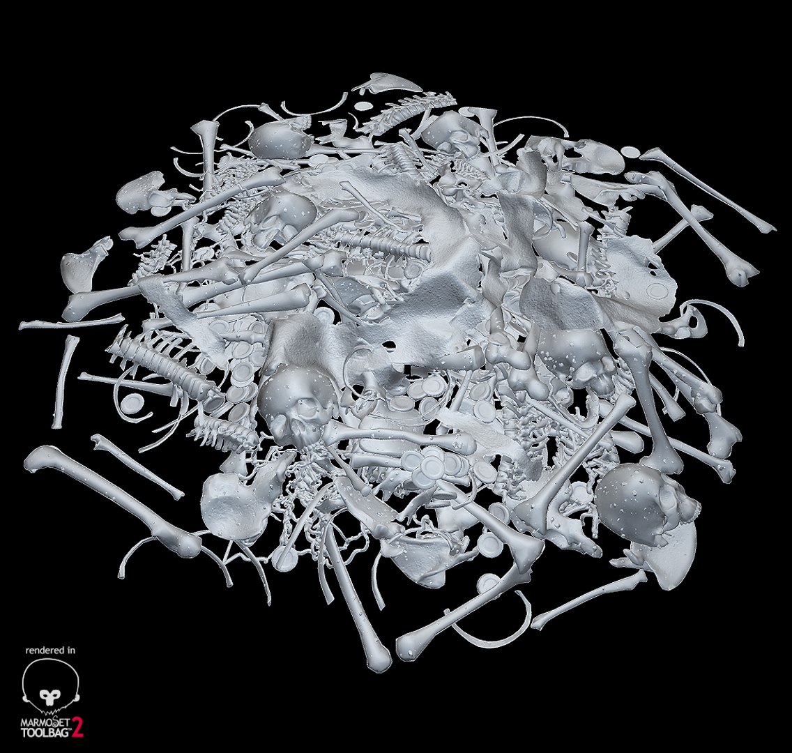 3d Bone Pile Ready Model