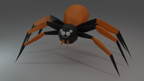 3D Low Poly Spider - TurboSquid 1727159