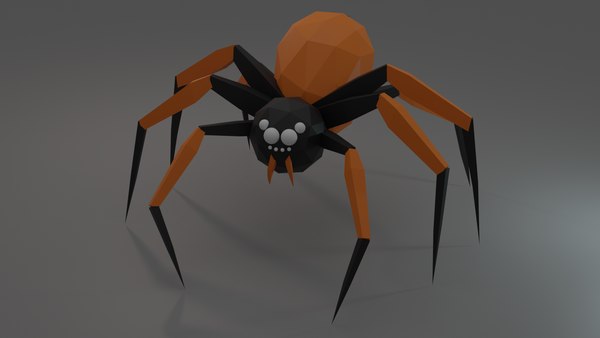 3D Low Poly Spider - TurboSquid 1727159