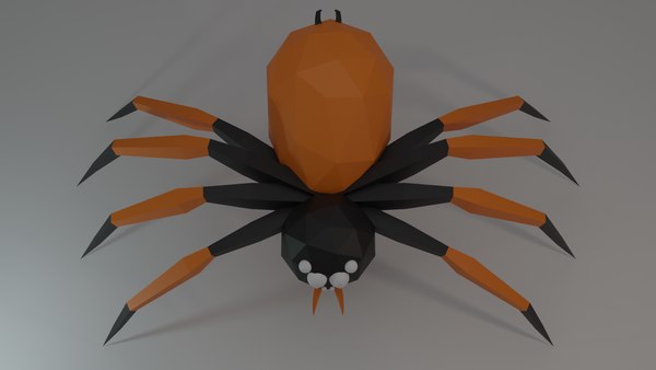 3D Low Poly Spider - TurboSquid 1727159