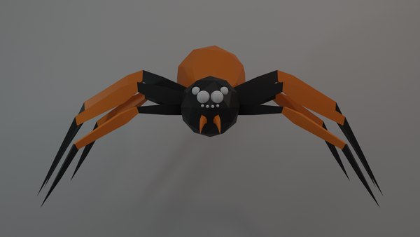3D Low Poly Spider - TurboSquid 1727159
