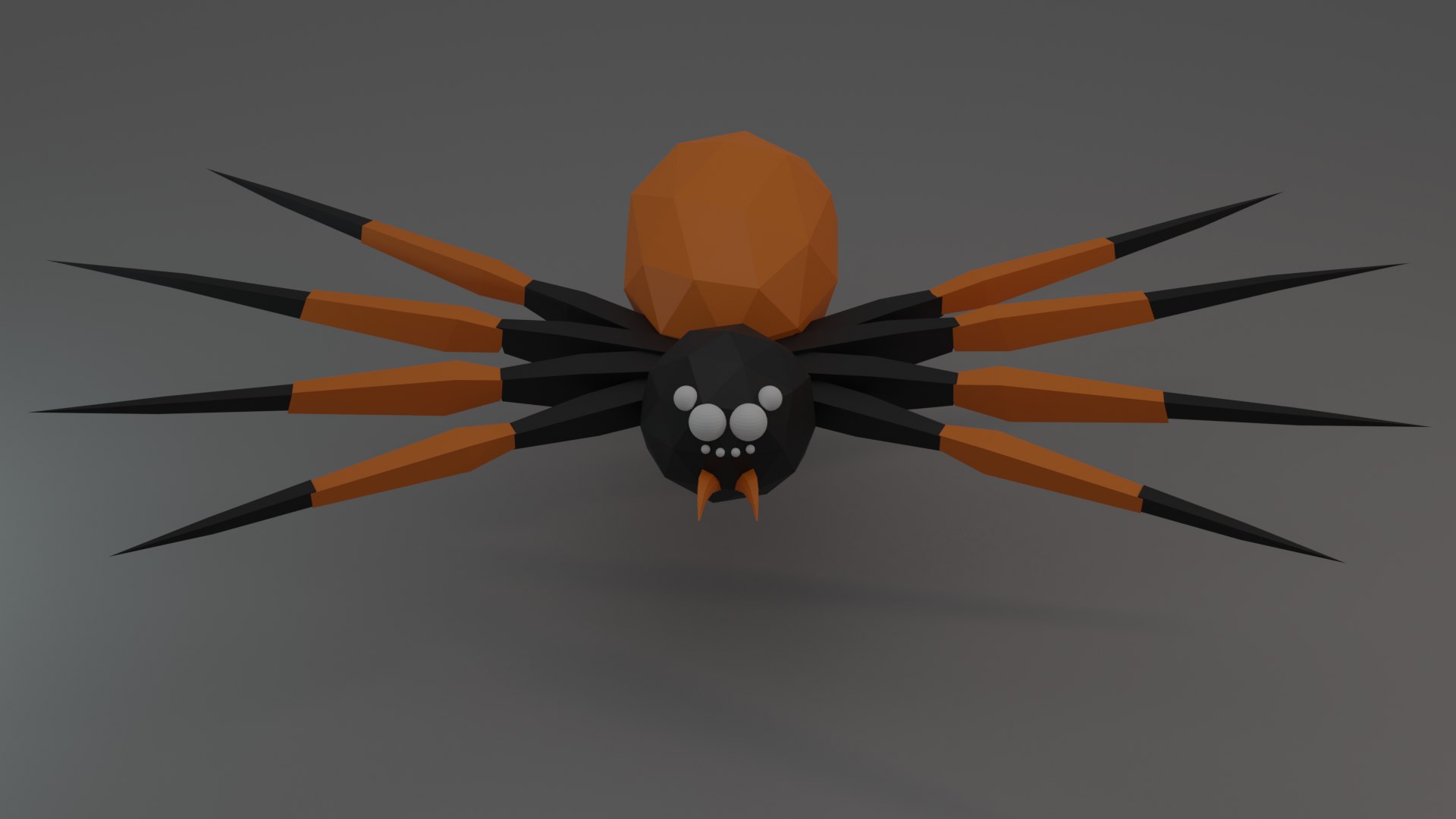 3D Low Poly Spider - TurboSquid 1727159