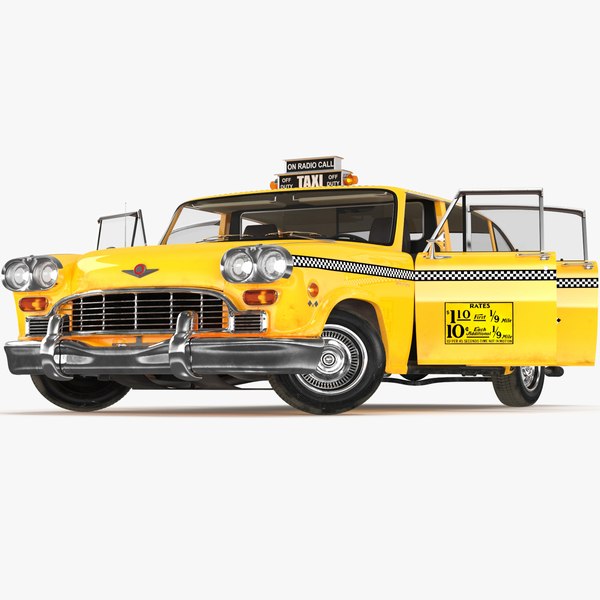 modelo 3d Taxi Checker clásico equipado para Maya - TurboSquid 2239325