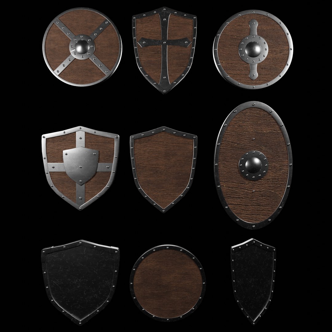 3D Shield Pack - TurboSquid 1838335